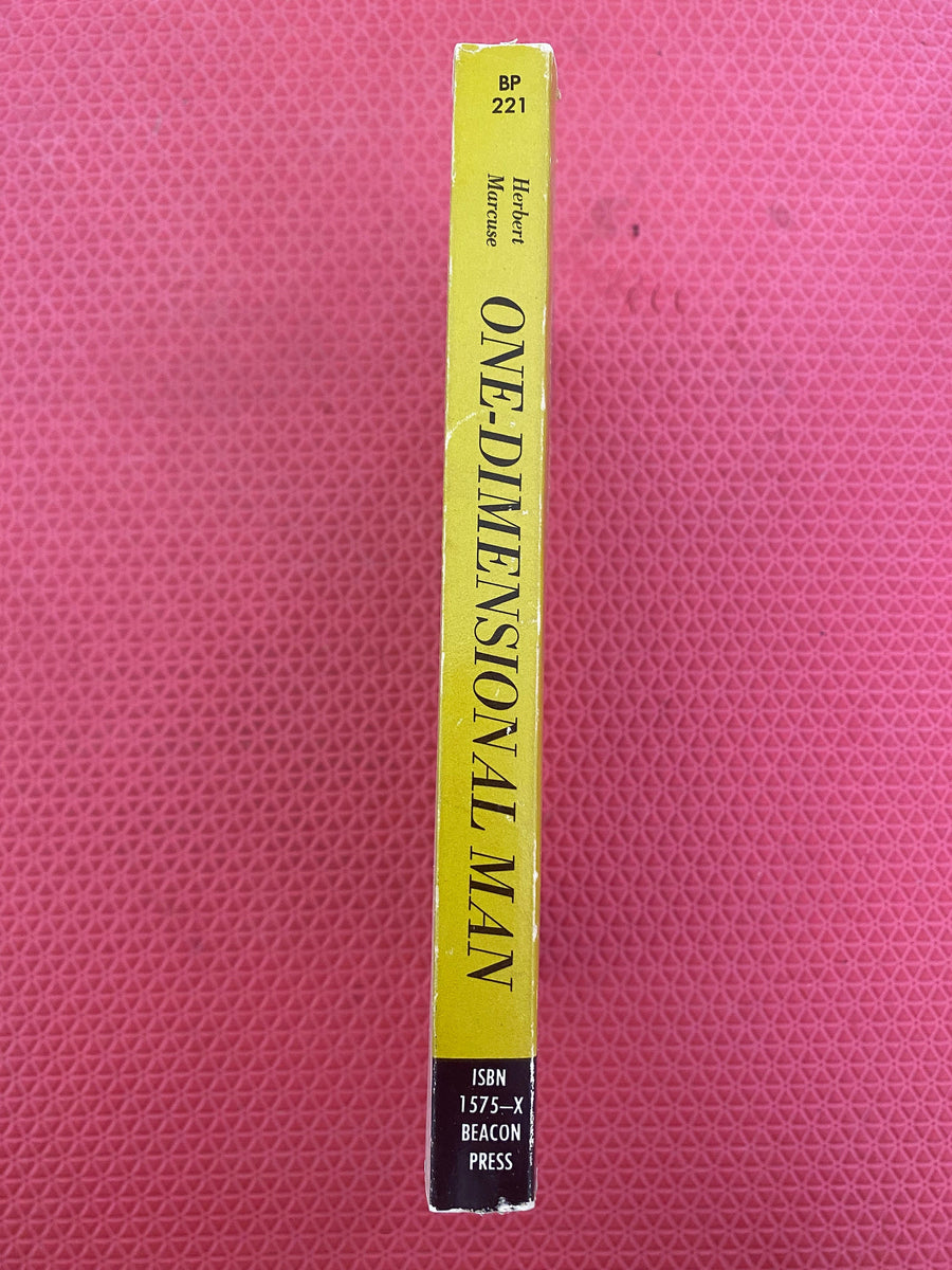 Herbert Marcuse One Dimensional Man Beacon Press 0-8070-1575-X ...